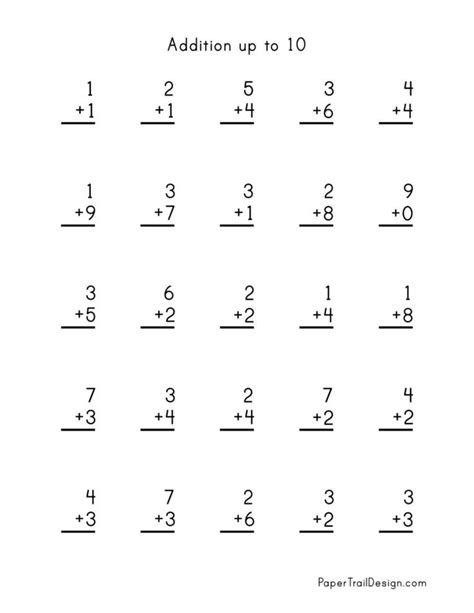 Addition Worksheets Paper Trail Design Multiplication Worksheets