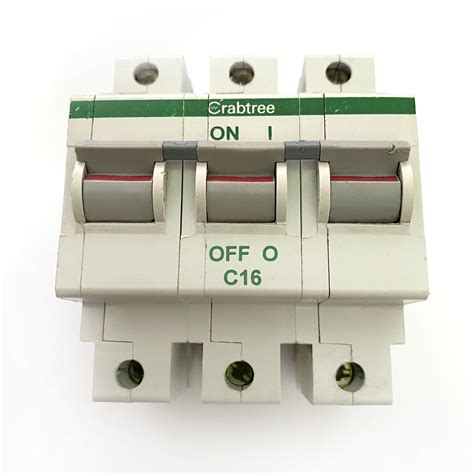 Mcbs Crabtree Polestar 63c 16 C16 16a 16 Amp 3 Pole Phase Mcb Circuit