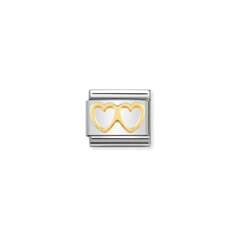 Nomination Composable Stainless Steel And Yellow Gold Plated Double