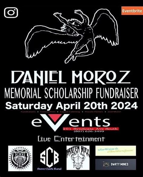 Daniel Moroz Memorial Scholarship Fundraiser Events Thunder Bay 20 April To 21 April Allevents