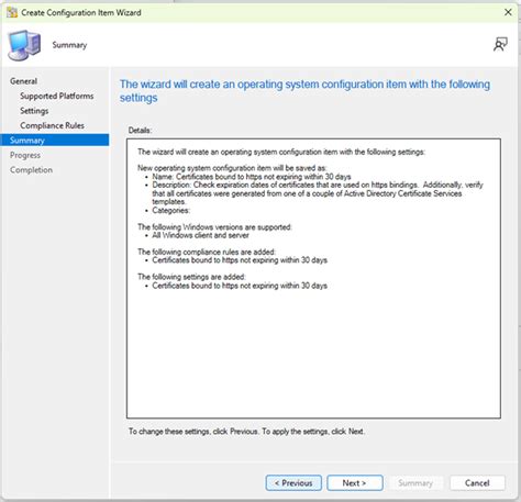 Configmgr Configuration Baseline To Check For Expiring Certificates Bound To System