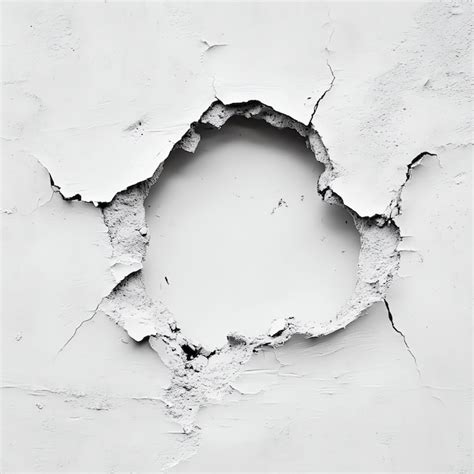 Bullet Hole On Wall Premium Ai Generated Image