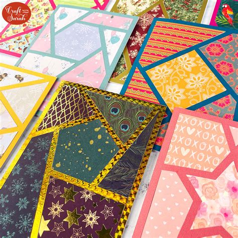 Fractured Card Templates 7 Designs Craft With Sarah
