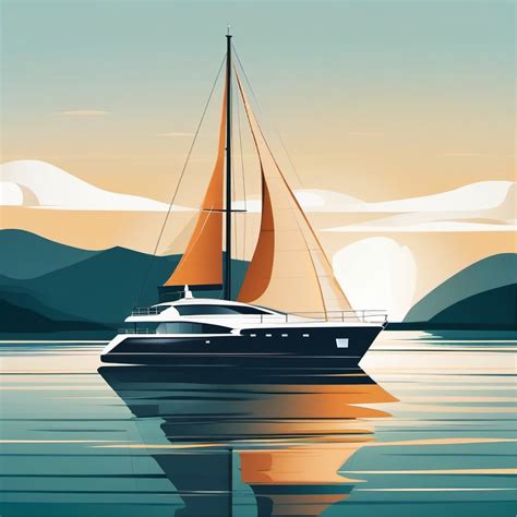 Yacht Clipart A Luxury Yacht Sailing On Calm Waters