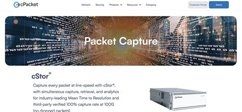 cstor by cpacket premier packet capture solution for real time analytics
