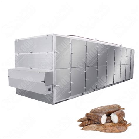 Continuous Mesh Belt Cassava Drying Machine For Cassava Chips And Starch