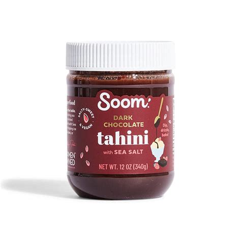 Soom Dark Chocolate Sea Salt Sweet Tahini Spread Smokertogood