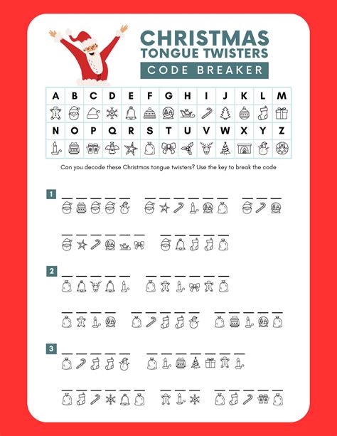 Christmas Code Breaker Worksheets Printable Worksheets