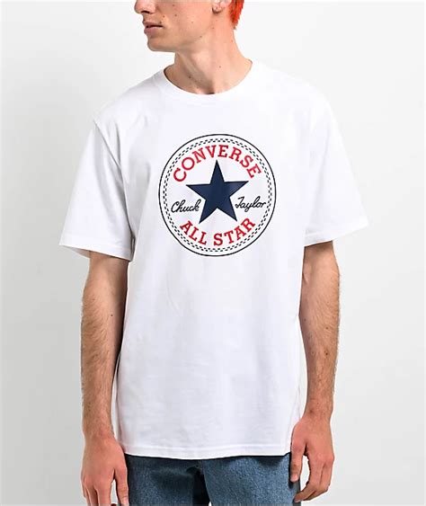 Converse All Star Patch White T Shirt Zumiez