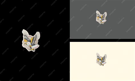 Premium Vector Eagle Flying Vector Illustration Mascot Design