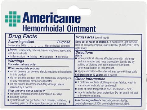 Buy Americaine Hemorrhoidal Ointment Maximum Strength 20 Benzocaine 1