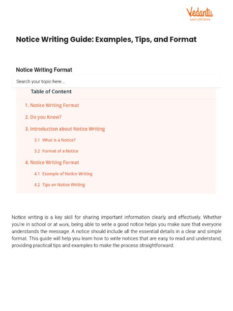 Notice Writing Guide Examples Tips And Format Pdf