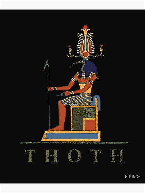 Thoth Egyptian God Of Wisdom And Magic Myth Kemet Mythology Ankh Art Print By H44k0n Redbubble