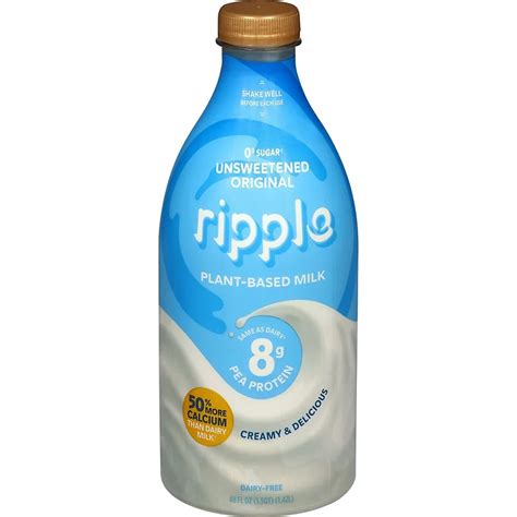 Ripple Original Unsweetened Dairy Free Pea Milk Shop Milk At H E B