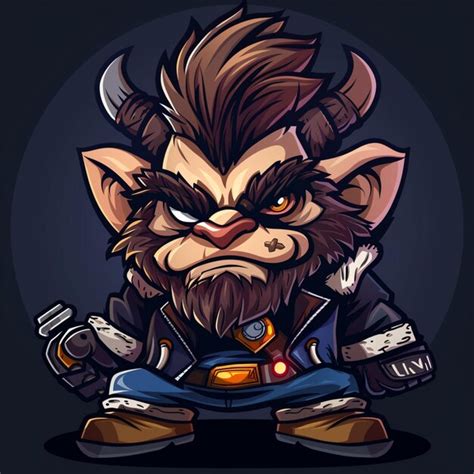 A Cartoon Drawing Of A Devil With A Knife And A Knife Premium Ai Generated Image