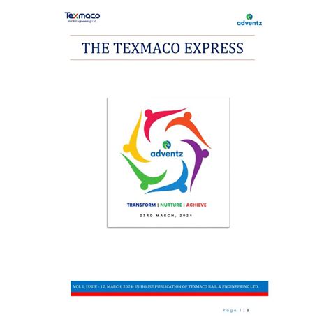 Texmaco Rail On Linkedin Texmaco Texmacoexpress Monthlybulletin Companyupdates