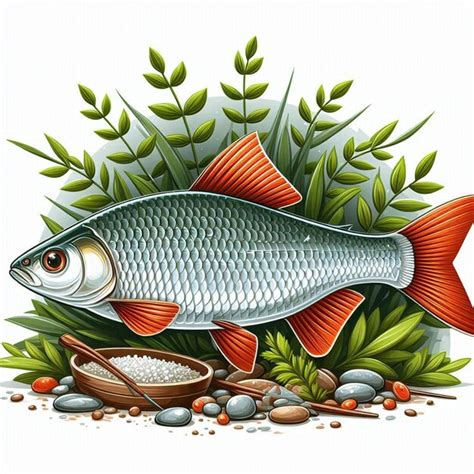 Premium Vector Roach Fish Vector Cartoon Illustration
