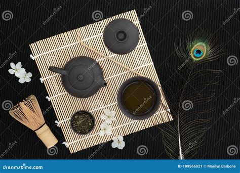 Japanese Sencha Tea Ceremony Stock Image Image Of Health Bowl 109566021