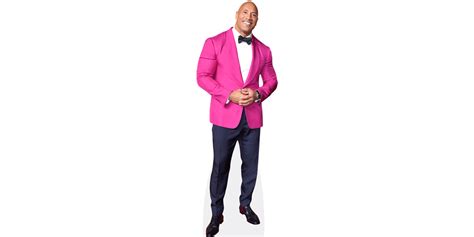 Dwayne The Rock Johnson Pink Suit Cardboard Cutout Celebrity Cutouts