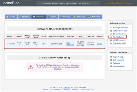 Openfiler Nas Setup For Home Network Workgroups Data Storage