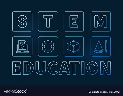 Stem Science Technology Engineering Mathematics Vector Image