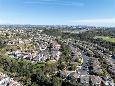 Premium Photo Aerial View Of Middle Class Subdivision Neighborhood