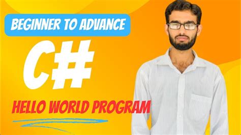 Writing First Program Hello World Using C Visual Programming Muhammad Hasnat Youtube