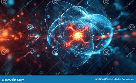 Dramatic Nuclear Fission Reaction With Radiation Waves And Scattering