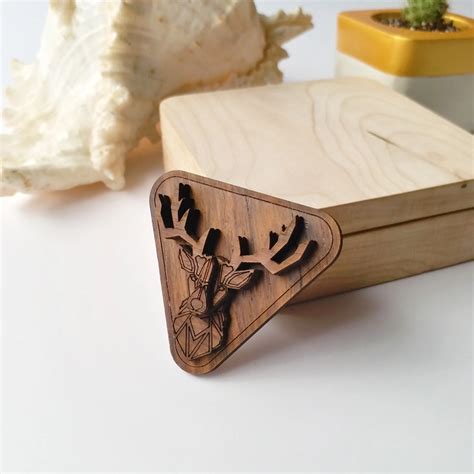 Buy The Deer Design Wooden Brooch The Best Wooden Brooches For Every