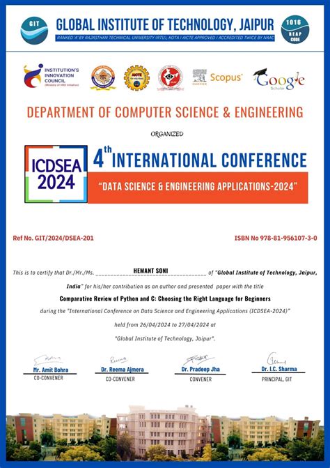 Hemant Soni On Linkedin Datascience Engineering Python Cprogramming Conferencepresentation