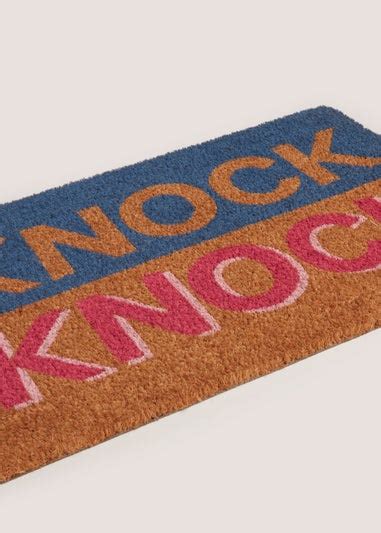 Blue Knock Knock Doormat Matalan