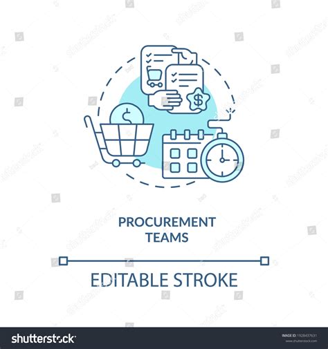 Procurement Teams Concept Icon Contract Management Stock Vector