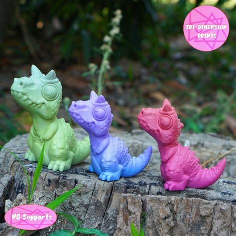 3d Printable Cute Carnotaurus Dinosaur No Supports By Tridimensionprints