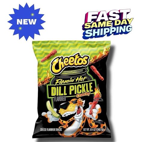 Flamin Hot Dill Pickle Crunchy Hot Cheetos Flavor Foods 850oz Tiktok