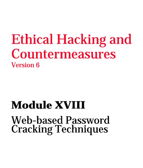 Module 18 Web Based Password Cracking Techniquespdf Expert Training