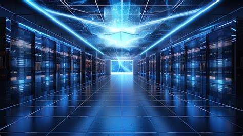 Premium Ai Image The Future Data Processing Center Leverages Quantum Computers For Swift And