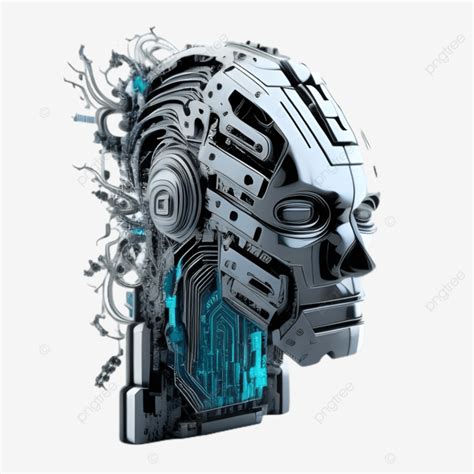 artificial intelligence robot gray three dimensional artificial