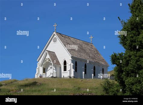 Old St Hilarys Catholic Church Tiburon California Built 1888 Stock