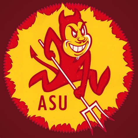 Vintage Arizona State Sparky Art Mixed Media By Row One Brand Pixels