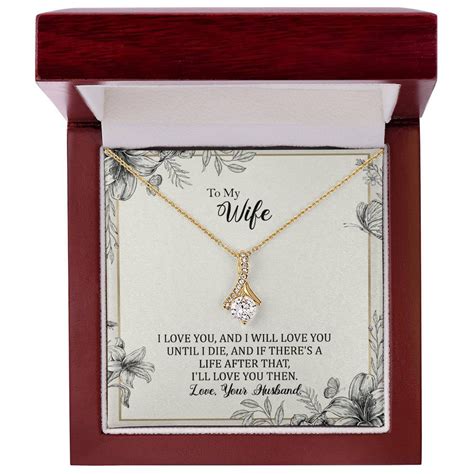 To My Wife I Love You Alluring Beauty Necklace 14k White Gold 18k