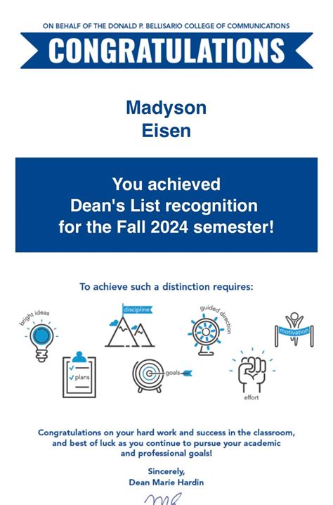 So Excited To Share That I Have Made The Deans List Once Again It Is