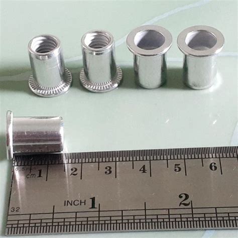 10 Buah Mur Rivet M8 Nut Rivet M8 Nutsert Nut Insert Blind Keling Rivet Flat Tanam Alumunium