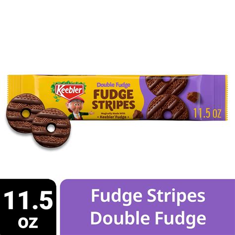 Keebler Double Fudge Fudge Stripes Cookies Coated In Fudge 115 Oz