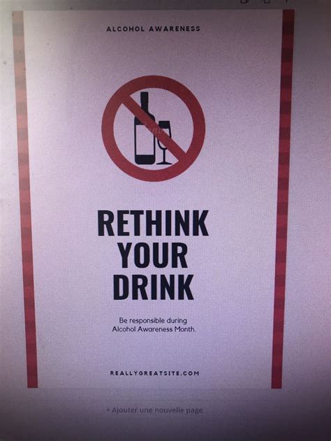 Rethink Your Drink Alcohol Awareness Poster