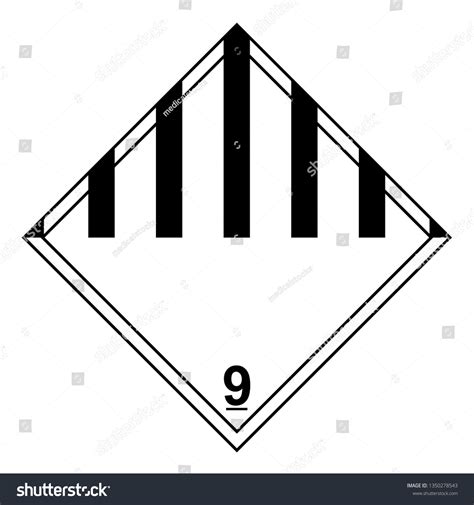 Adr Class 9 Sign Isolated On Stock Vector Royalty Free 1350278543