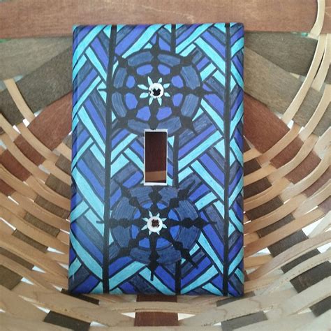 Zentangle Inspired Sharpie Marker Art Switch Cover Doodle Tangle