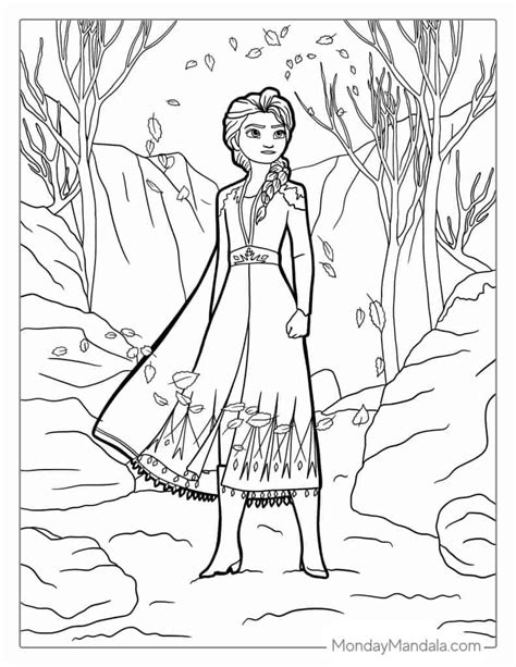 Elsa Headshot Coloring Pages 2025