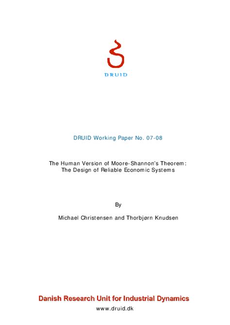 Pdf Designing Reliable Economic Systems For Humans