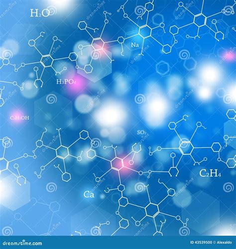 Abstract Chemistry Blue Background Stock Illustration Image 43539500