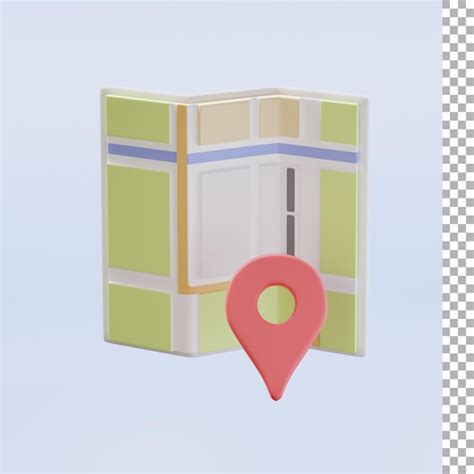 Premium Psd Map 3d Illustration